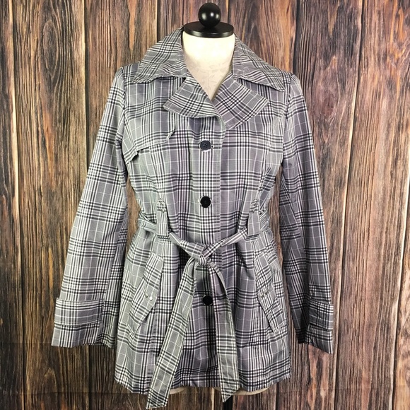 Laura Scott | Jackets & Coats | Laura Scott Large L Plaid Black White ...